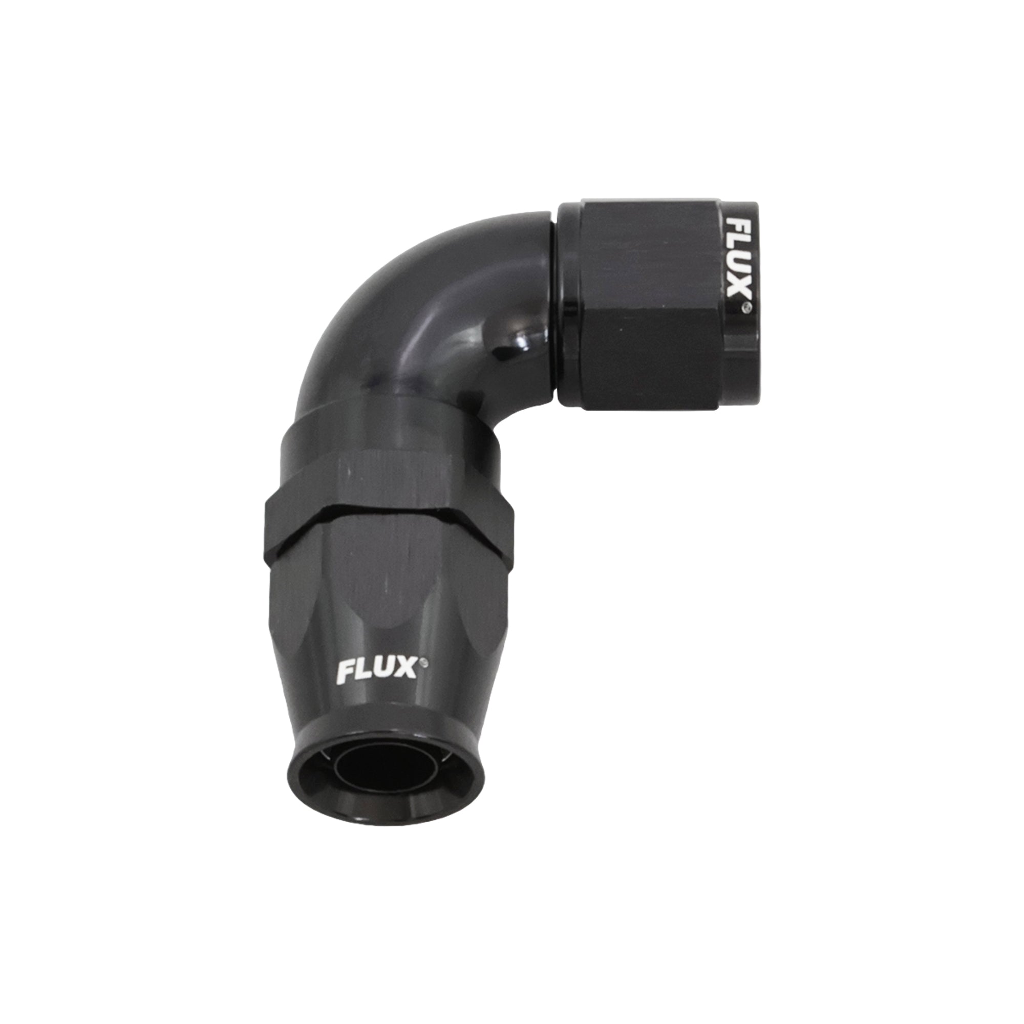 90 degree Full Flow AN Fittings | AN4–AN20 Swivel Hose Ends | Flux ...